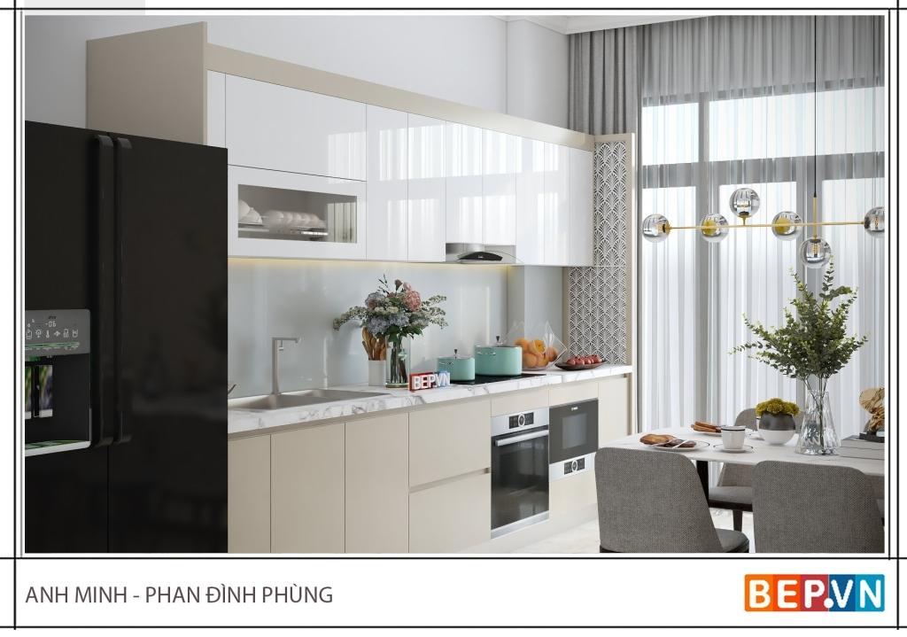 Tủ bếp Acrylic đẹp - Gia đình anh Minh (Phan Đình Phùng) - Bep.vn - Tủ ...