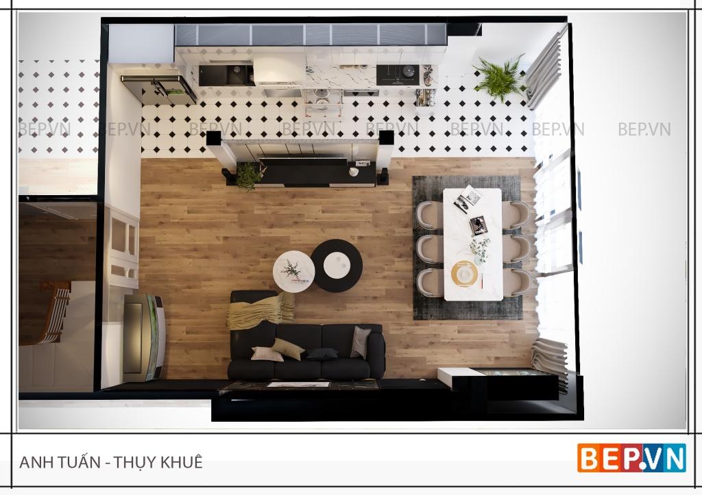 Tủ bếp Acrylic đẹp cho phòng bếp hiện đại - Anh Tuấn Thụy Khuê - Bep.vn ...