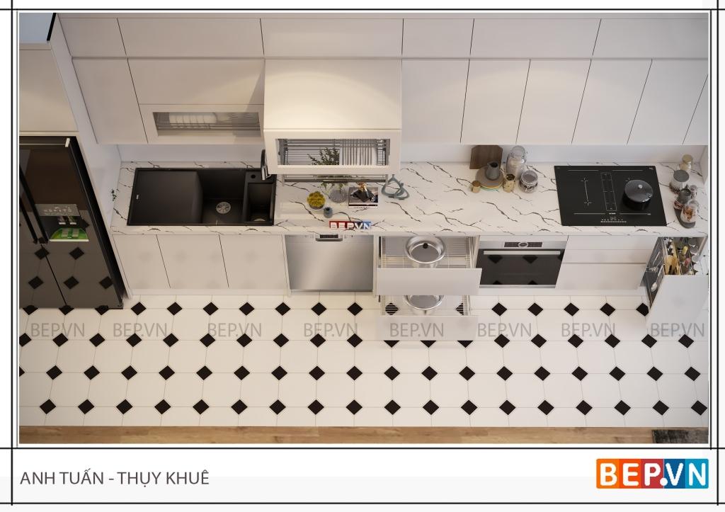 Tủ bếp Acrylic đẹp cho phòng bếp hiện đại - Anh Tuấn Thụy Khuê - Bep.vn ...