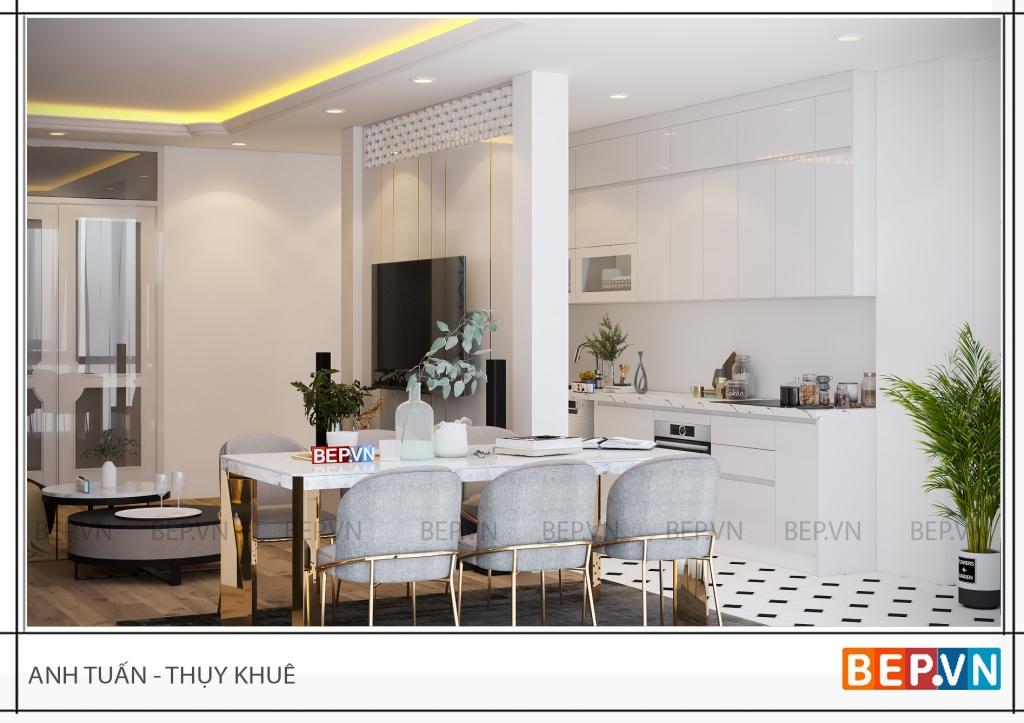 Tủ bếp Acrylic đẹp cho phòng bếp hiện đại - Anh Tuấn Thụy Khuê - Bep.vn ...